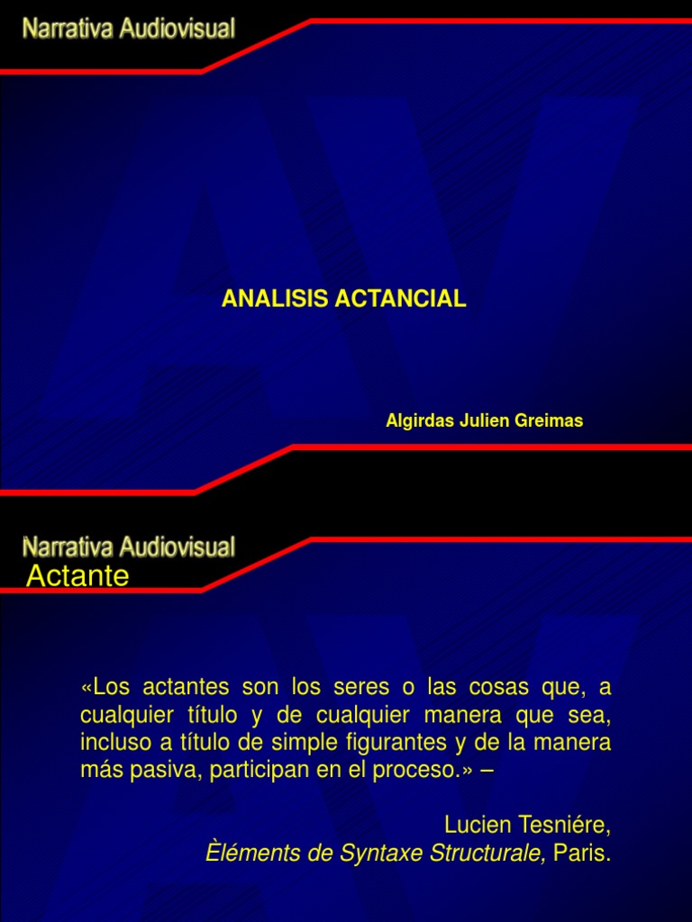 Analisis Actancial Greimas | PDF | Ciencias sociales | Filosofía