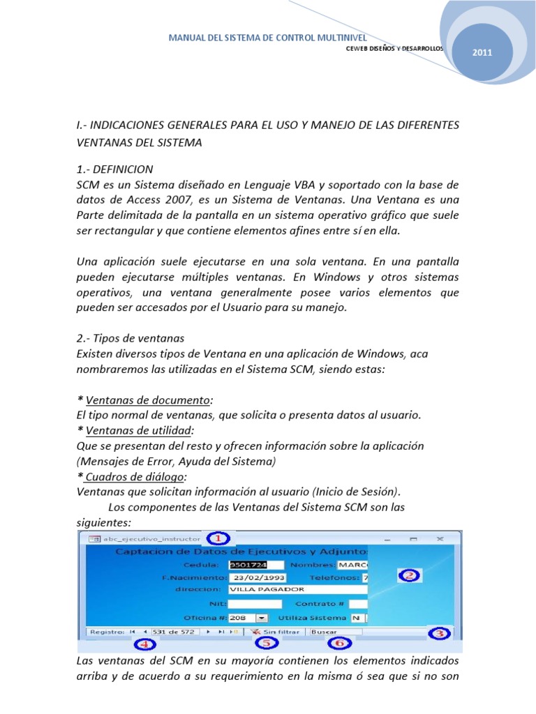 Manual Del SCM | PDF | Ventana (informática) | Point and Click