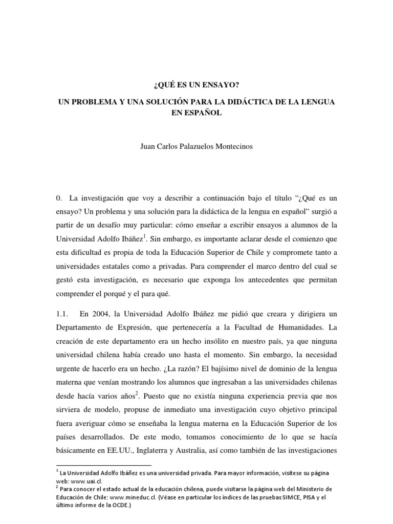 Que Es Un Ensayo | PDF | Ensayos | Science