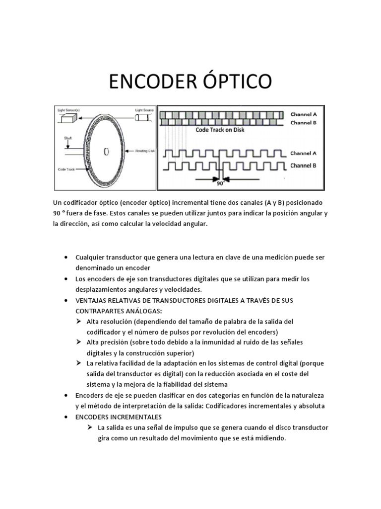 Encoder Óptico: Tipos y Decodificación Arduino | PDF | Ingenieria ...