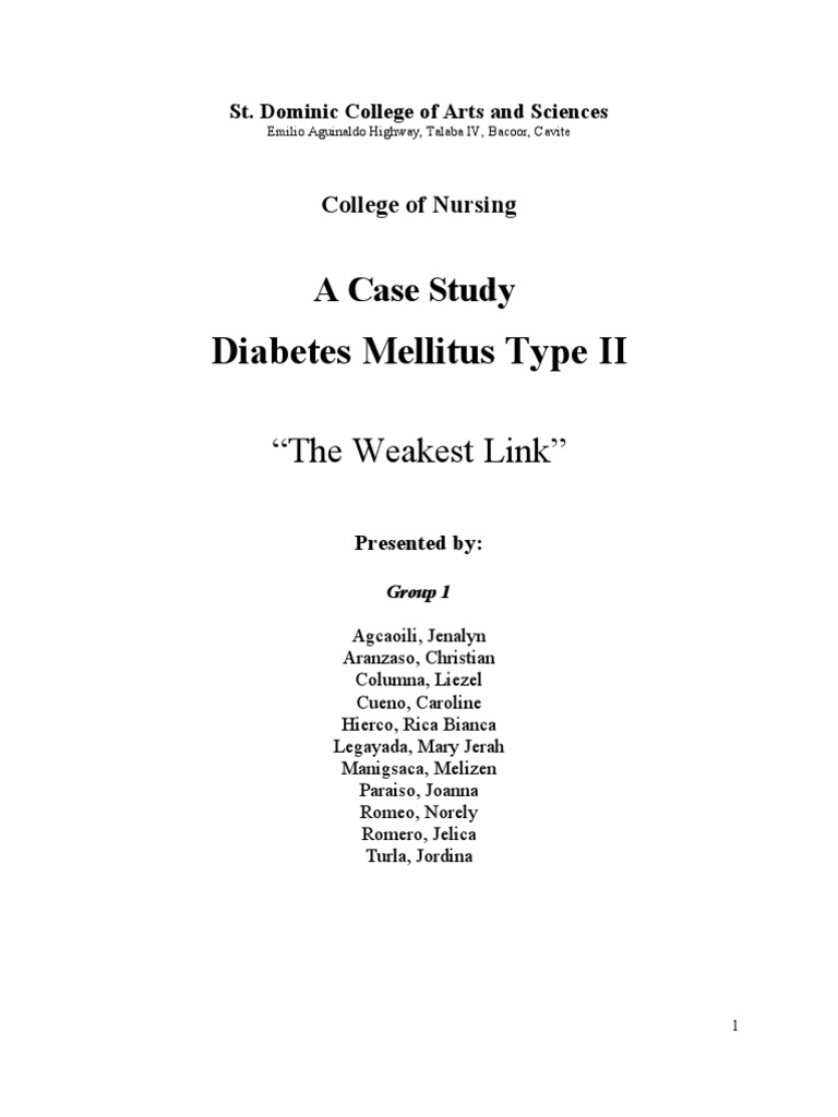 Diabetes Mellitus Case Study | PDF | Pancreas | Insulin