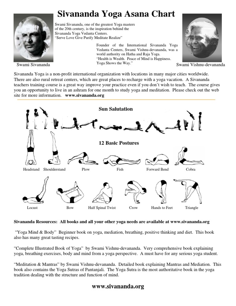 Sivananda Asana Chart | PDF