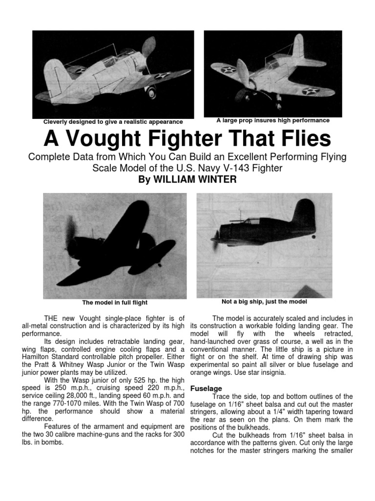 Vought V-143 Fighter | Fighter Aircraft | Landing Gear