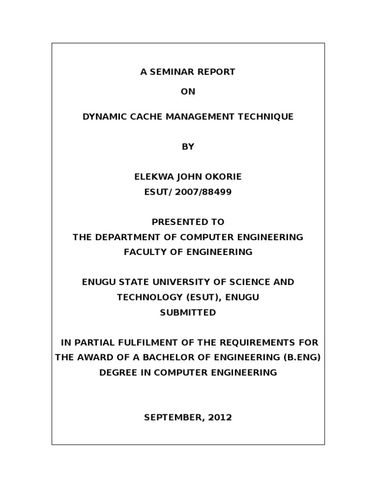 Dynamic Cache Management Techniques Pdf Cpu Cache Random Access