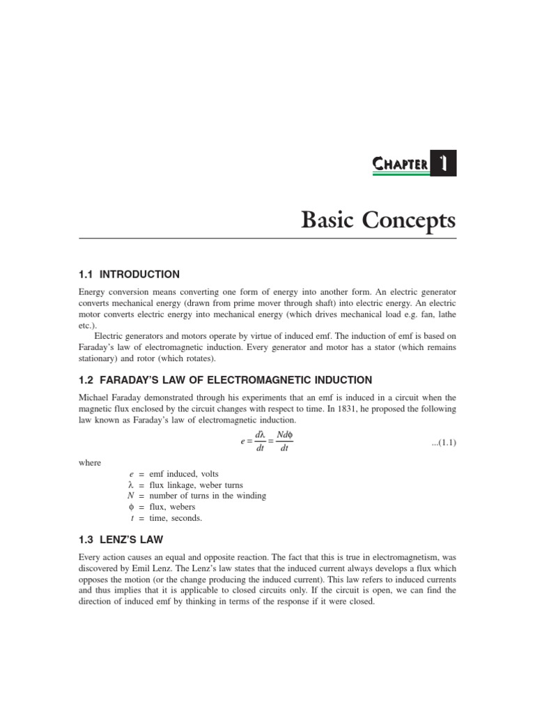 Basic Concept | PDF | Electromagnetic Induction | Alternating Current