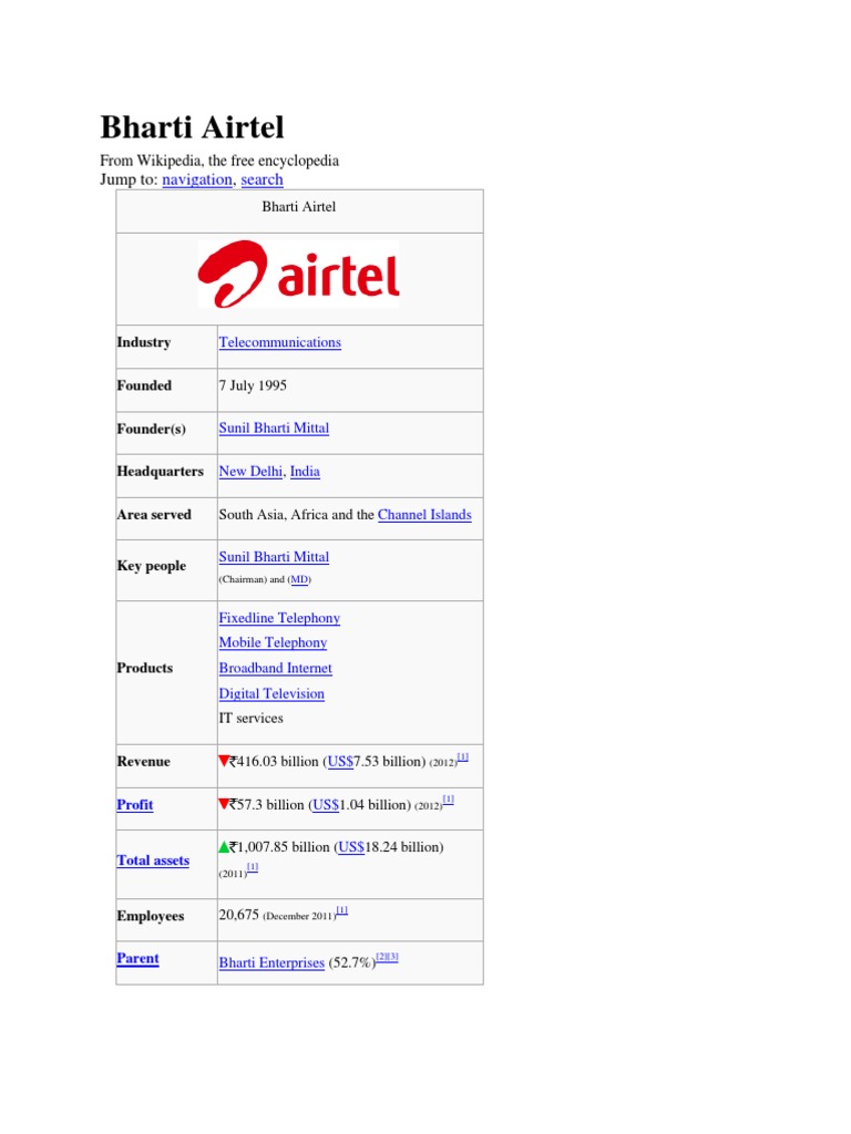Airtel History | PDF | Telecommunications | Internet