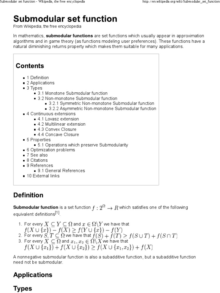 Submodular Set Function - Wikipedia | PDF | Areas Of Computer Science ... Submodular Set Function - Wikipedia | PDF | Areas Of Computer Science ...