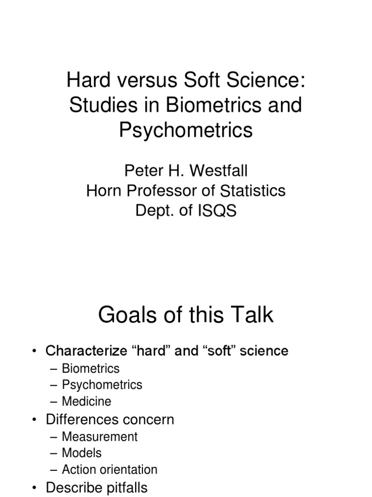 Hard Versus Soft Science | PDF | Psychometrics | Structural Equation ...