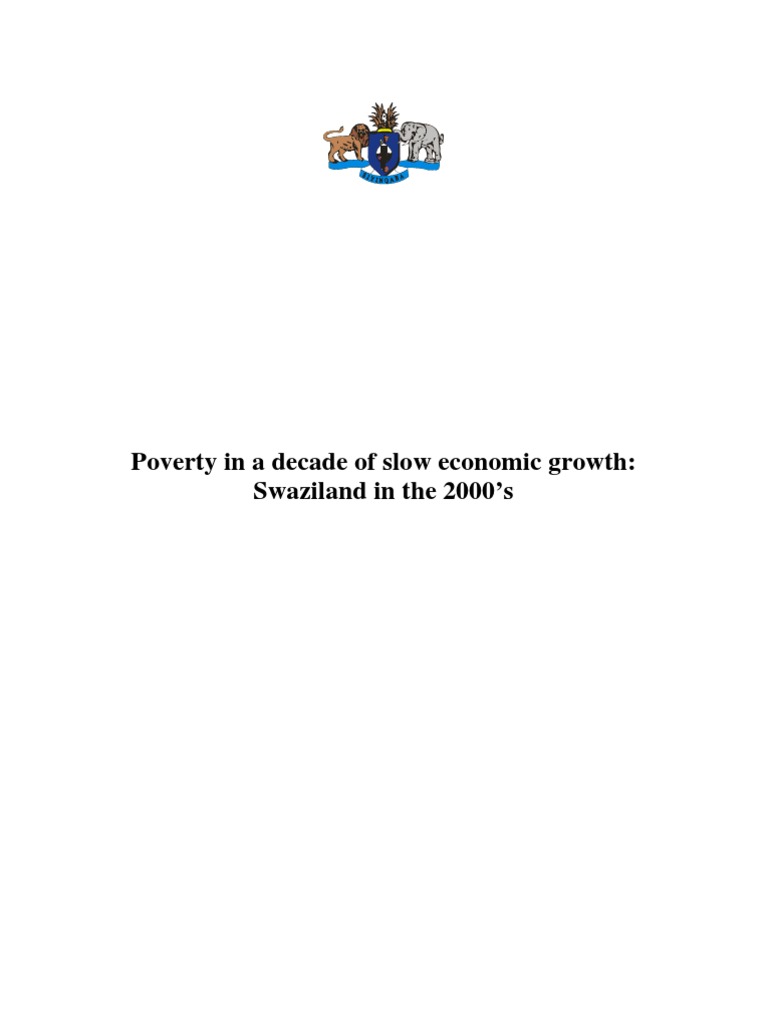 Swaziland Poverty Trends in the 2000s | PDF | Poverty Threshold | Poverty