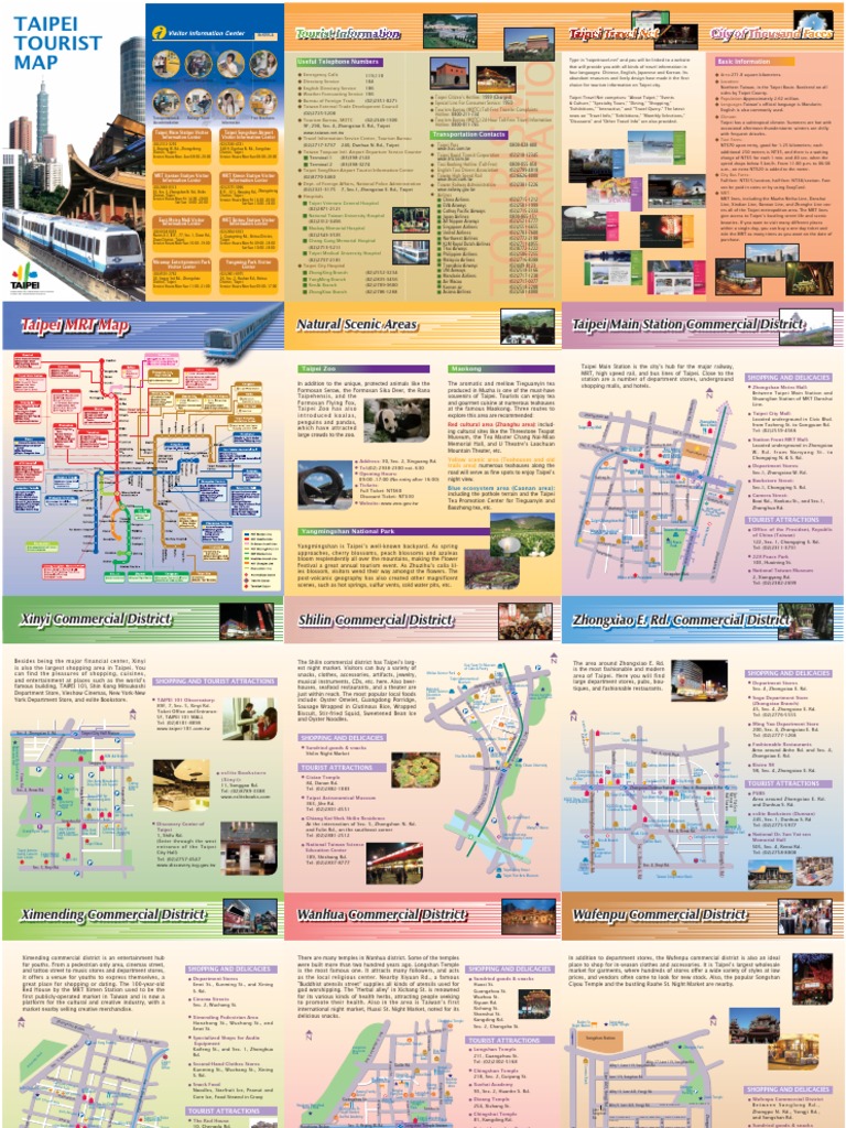 Taipei Tour Map | PDF | Taipei | Tourism And Leisure