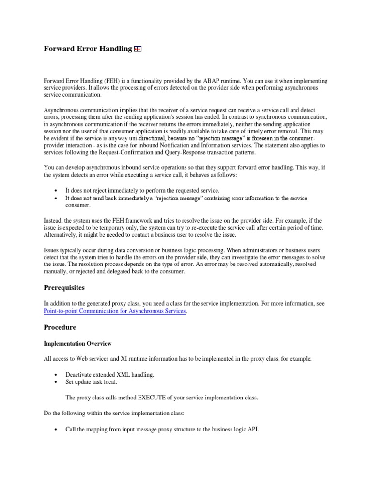 Forward Error Handling | Download Free PDF | Class (Computer ...