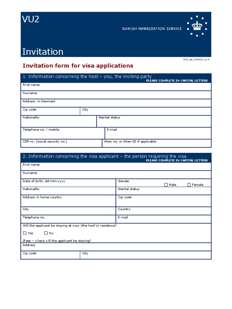 Vu2 en Invitation Visa | PDF | Travel Visa | Human Migration