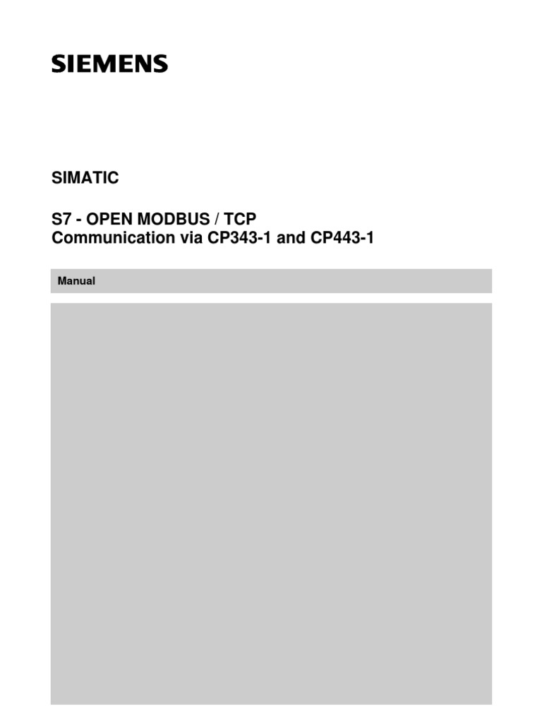 Open Modbus TCP For NCM CP English | PDF | Transmission Control Protocol | Port (Computer ...