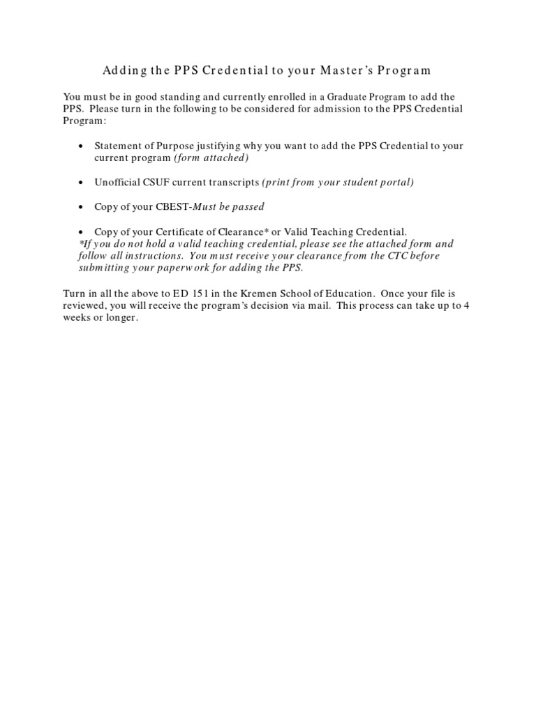 Adding The PPS Credential To Your Master-2 | PDF | Credential ...