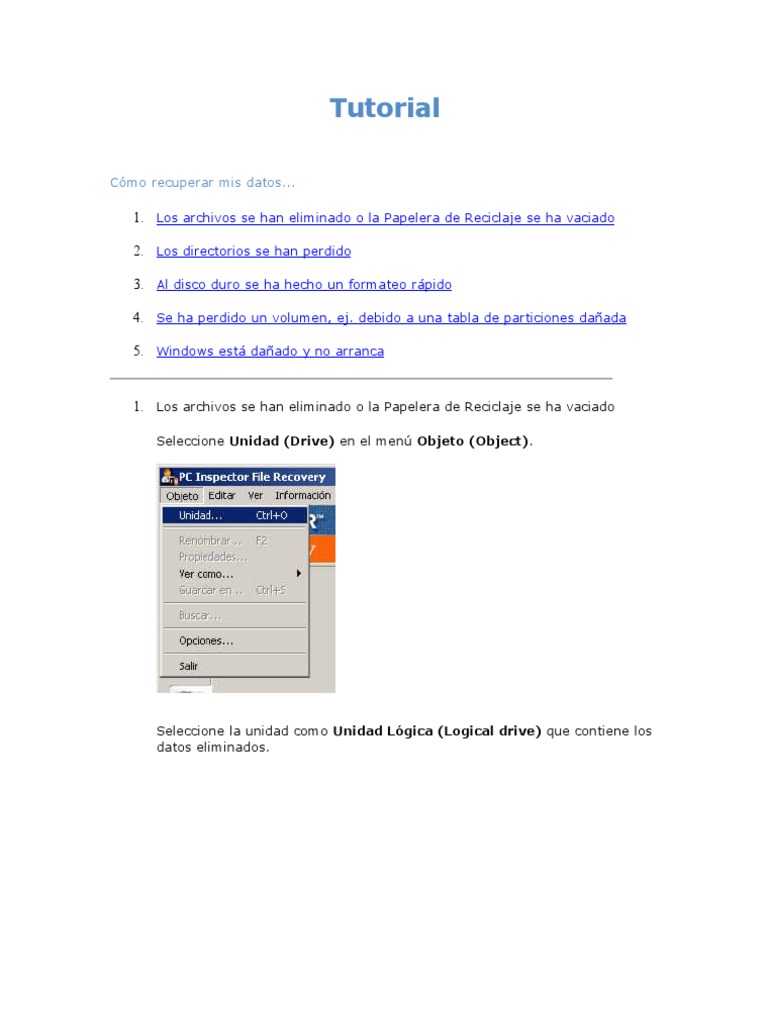 Tutorial - PCI File Recovery | PDF | Archivo de computadora | Software ...