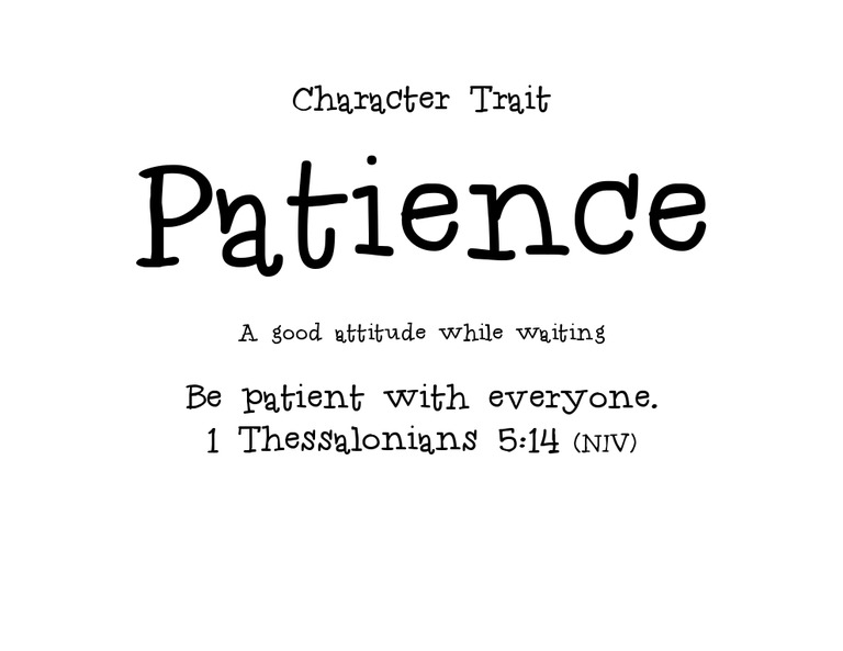 Character Trait Patience | PDF