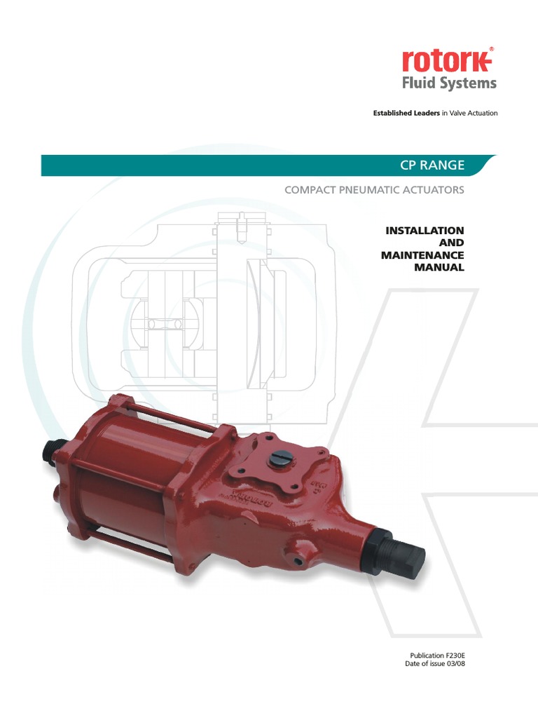 Rotork - CP - Manual OyM Pub013-003!00!0308 | Valve | Actuator