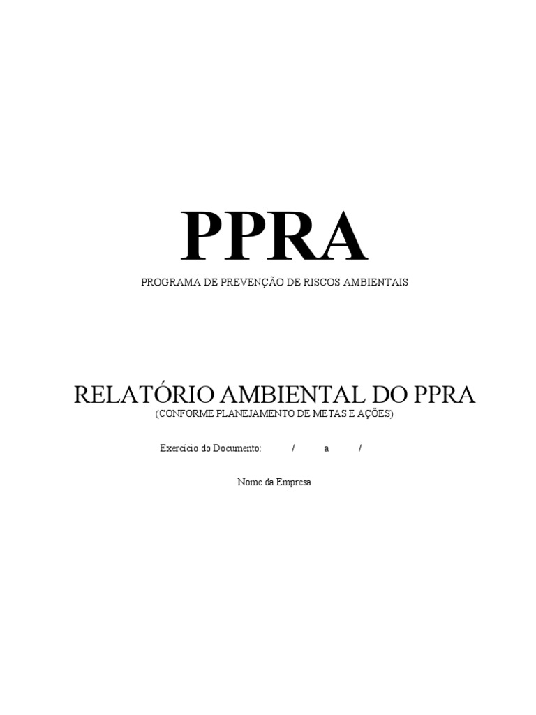 Modelo de PPRA Completo | PDF