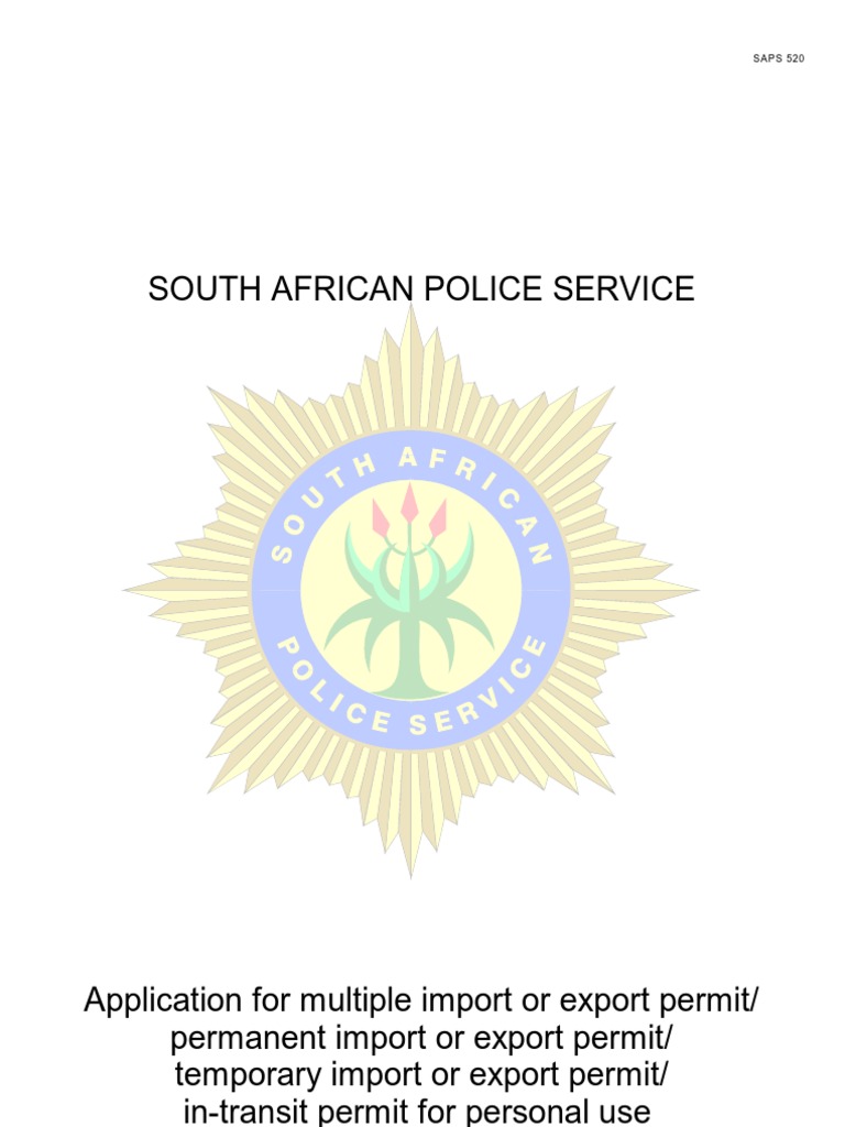 South African Police Service: SAPS 520 | PDF | Address (Geography ...