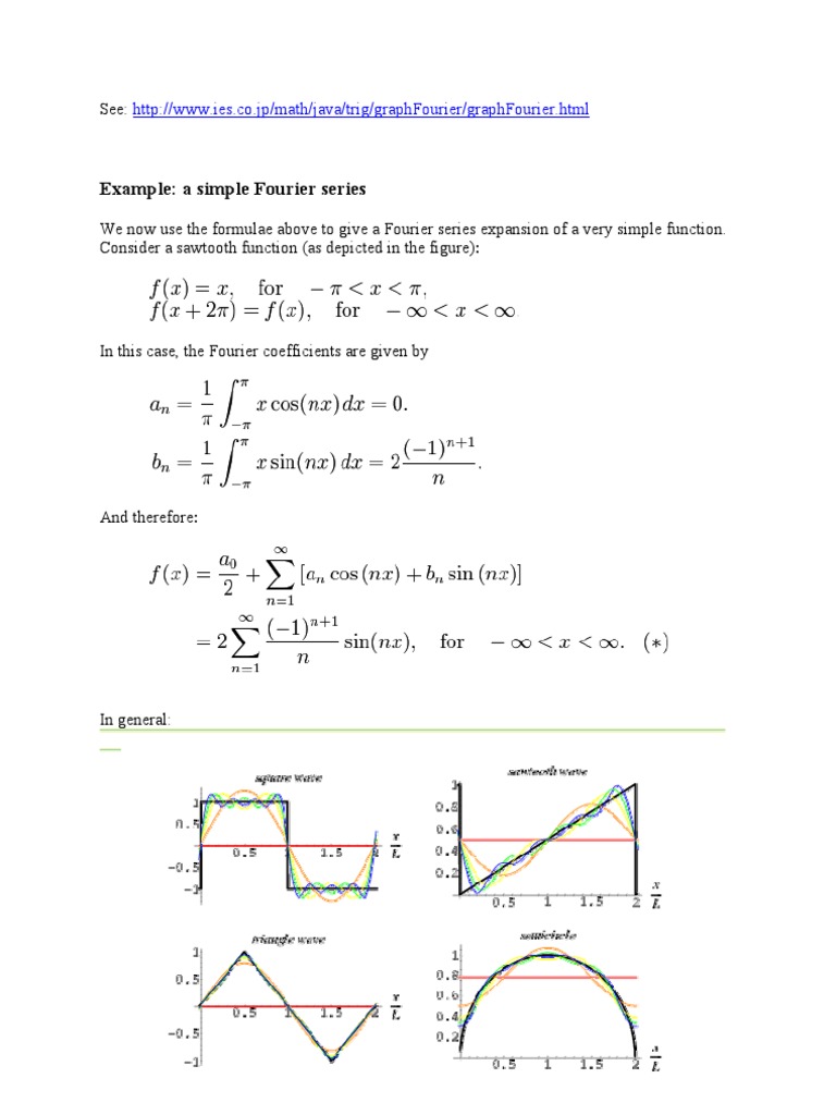 Fourier Series | PDF | Fourier Series | Fourier Transform