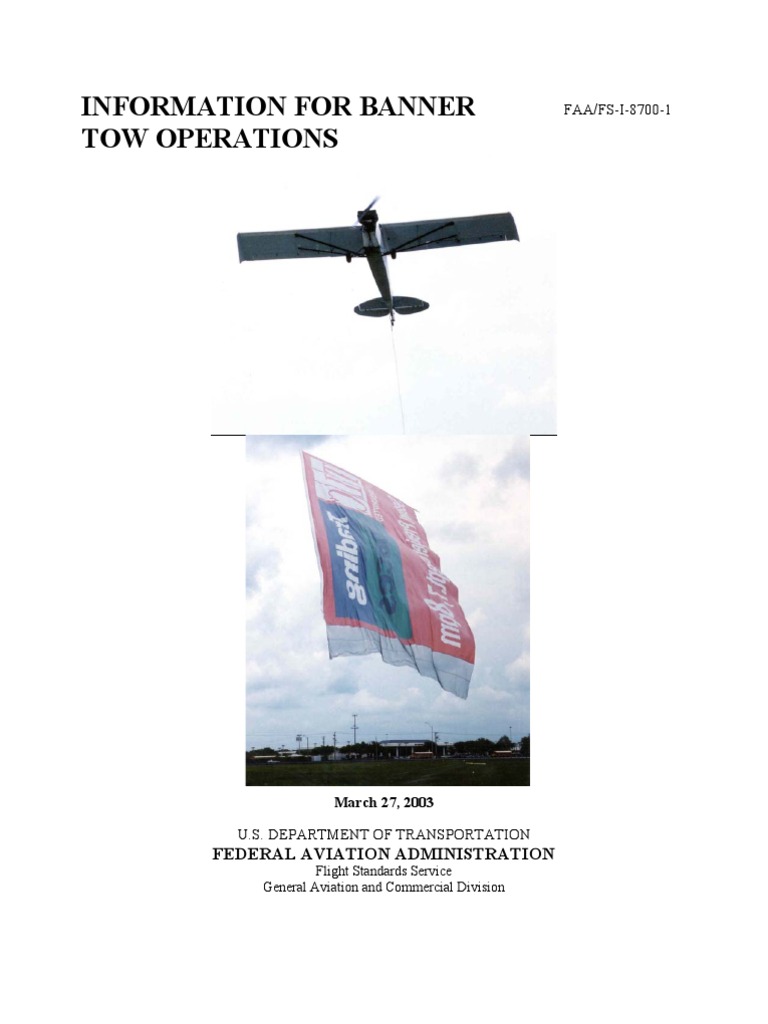 Guidelines for Banner Tow Operations | PDF | Air Traffic Control ...