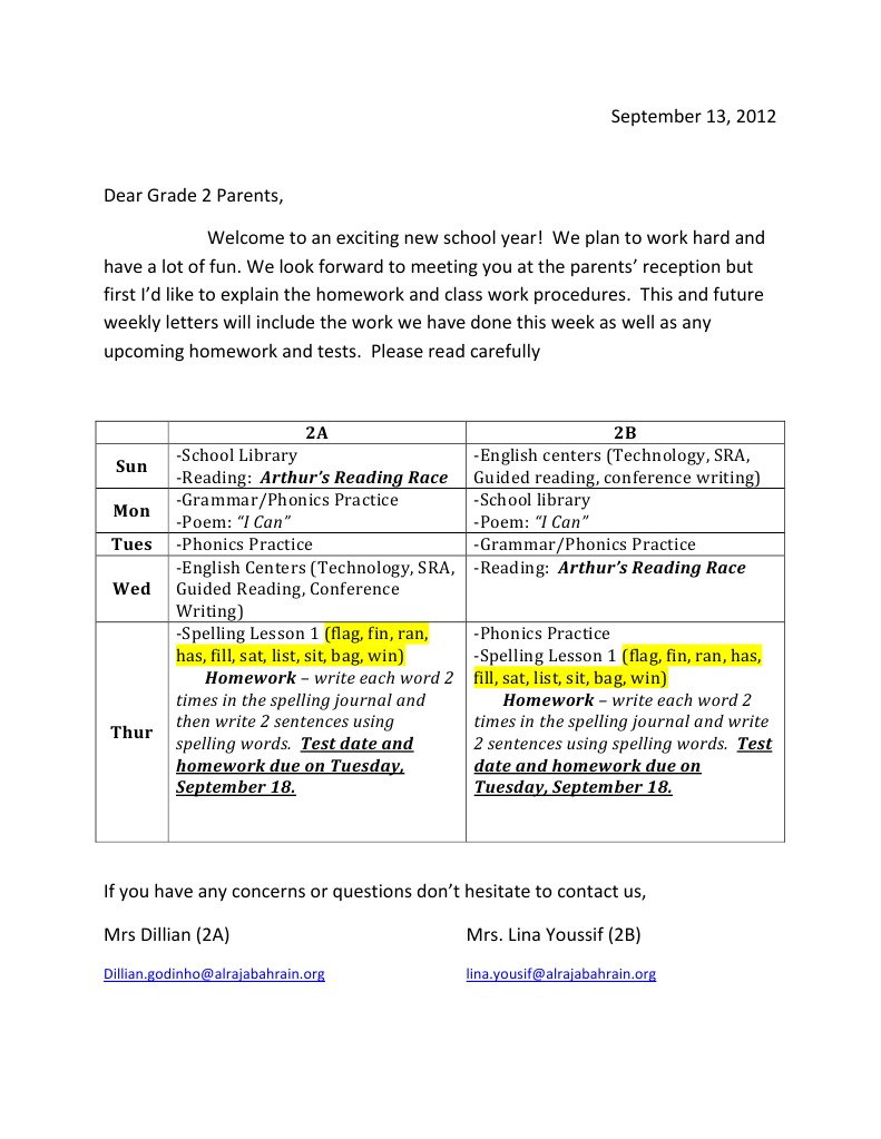 g2 Weekly Letter Week 2 | PDF