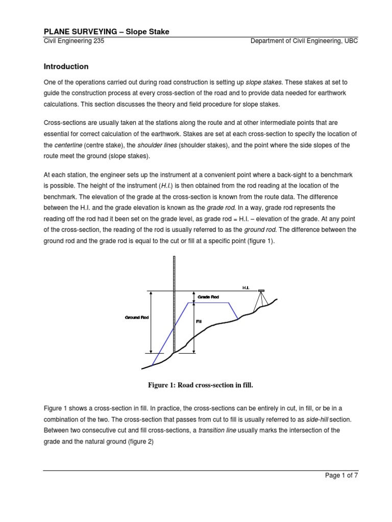 10 Civl235 Slope Stake | Surveying | Slope
