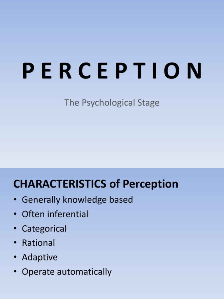 Perception | PDF | Illusion | Perception