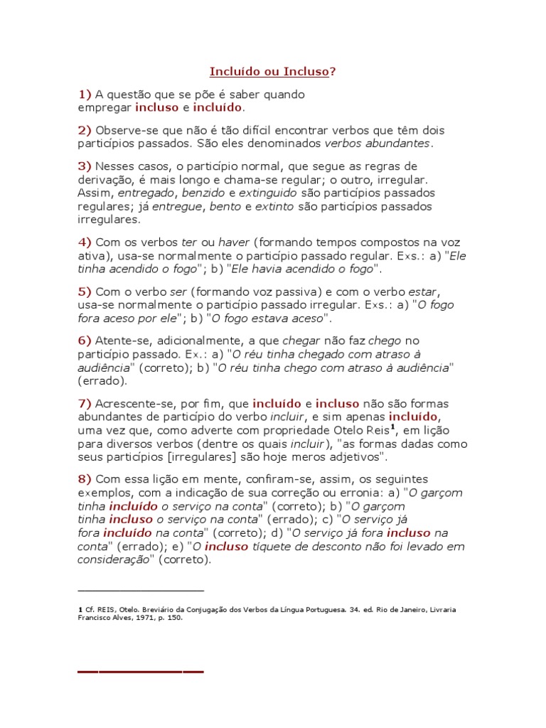 Incluído Ou Incluso | PDF | Linguística