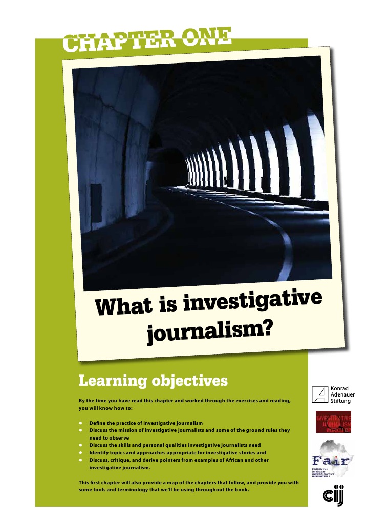 Investigative Journalism Manual Chapter 1 | PDF