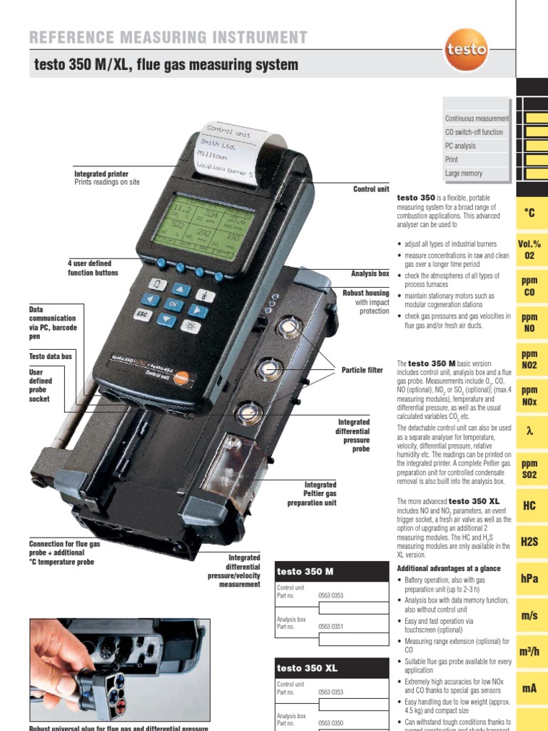 Testo 350-M-XL | PDF | Calibration | Electrical Connector