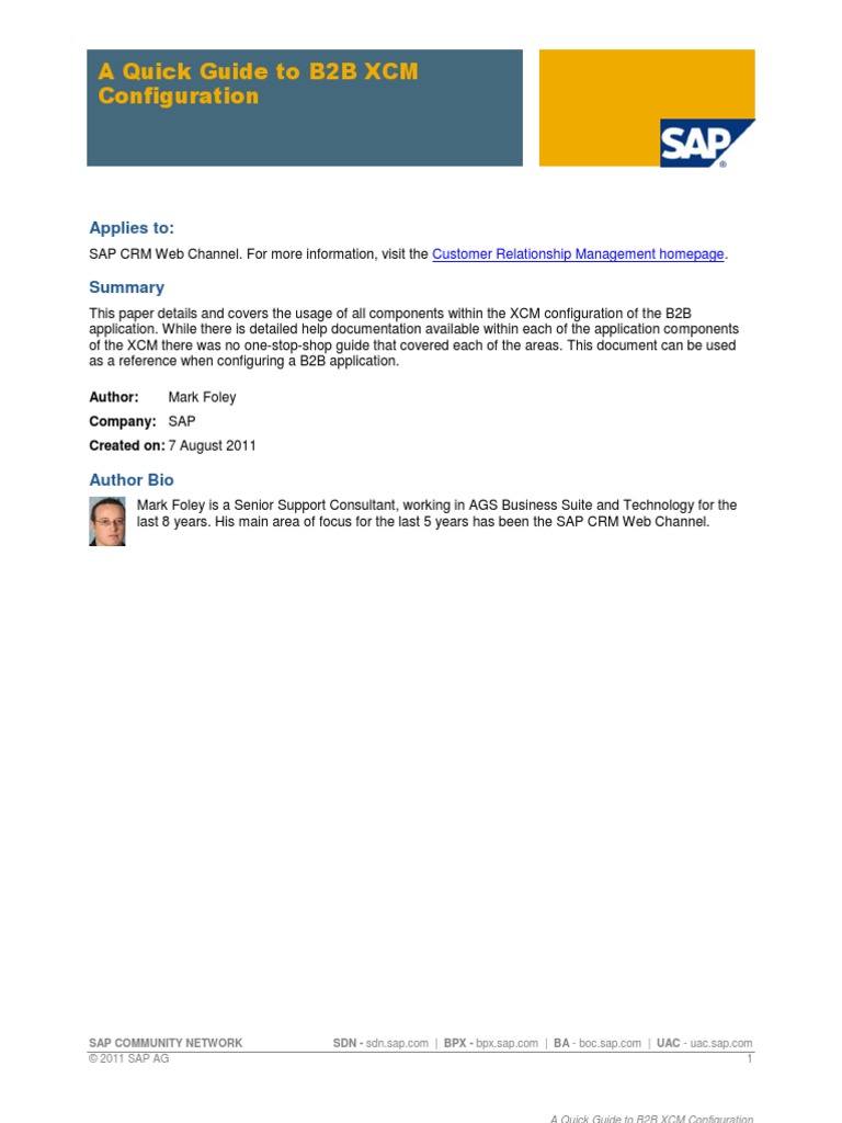 How-To Guide - A Quick Guide To B2B XCM Configuration | PDF | Port ...