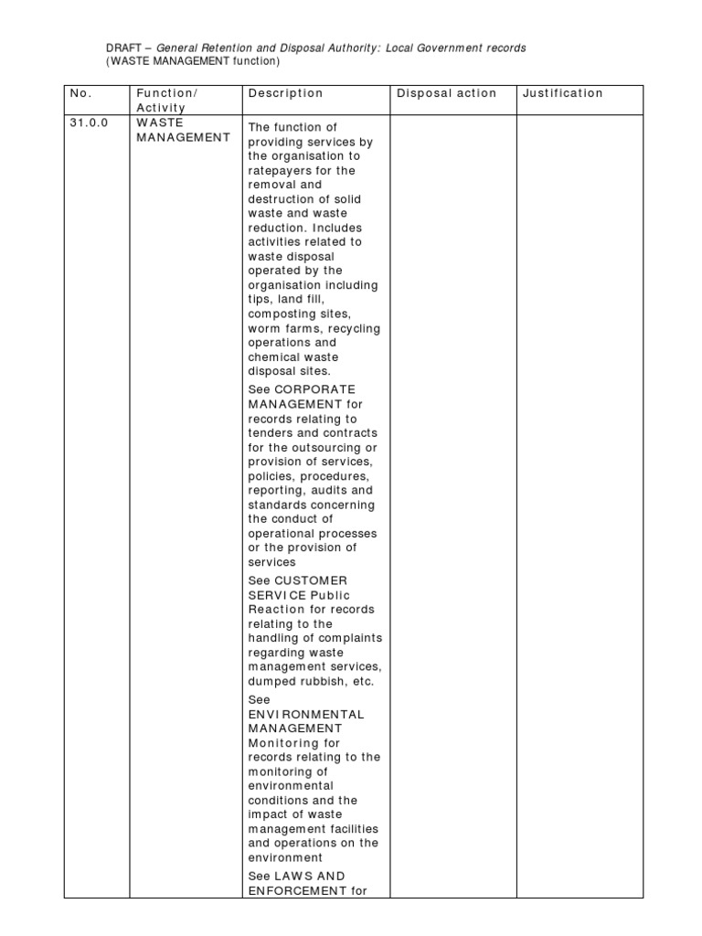 Waste Management - Review Draft | PDF | Waste Management | Municipal ...