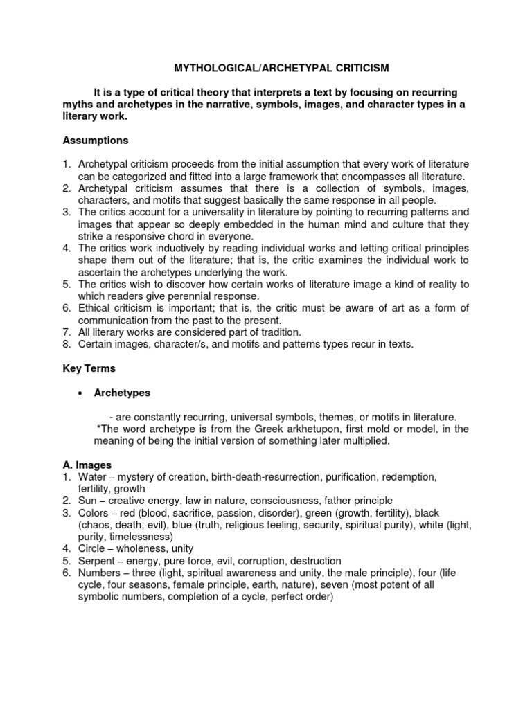 Written Report - Myth | PDF | Archetype | Mythology