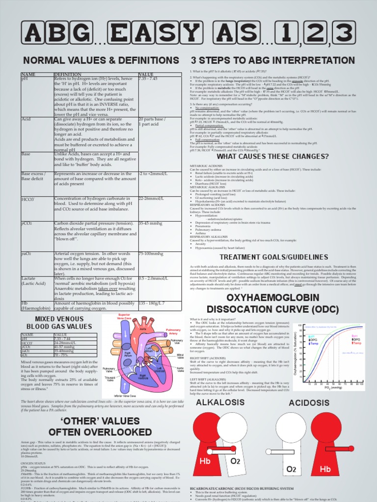 ABG Poster A3 | Bicarbonate | Blood | Free 30-day Trial | Scribd