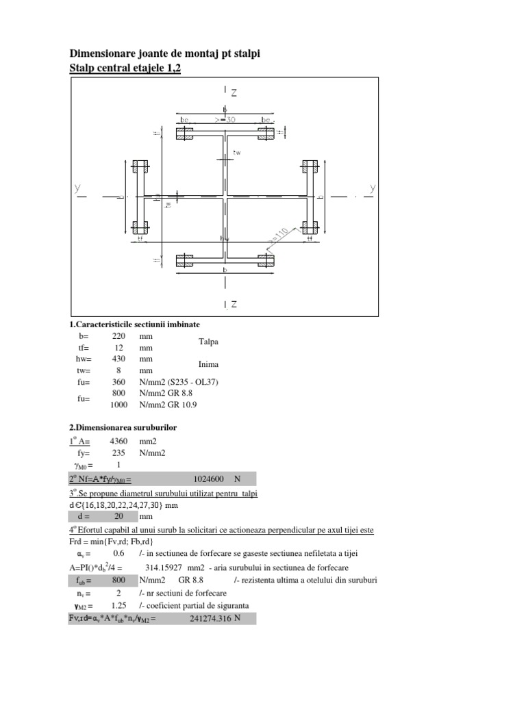 Dimensionare Joanta de Montaj ST Centrali-NS | PDF