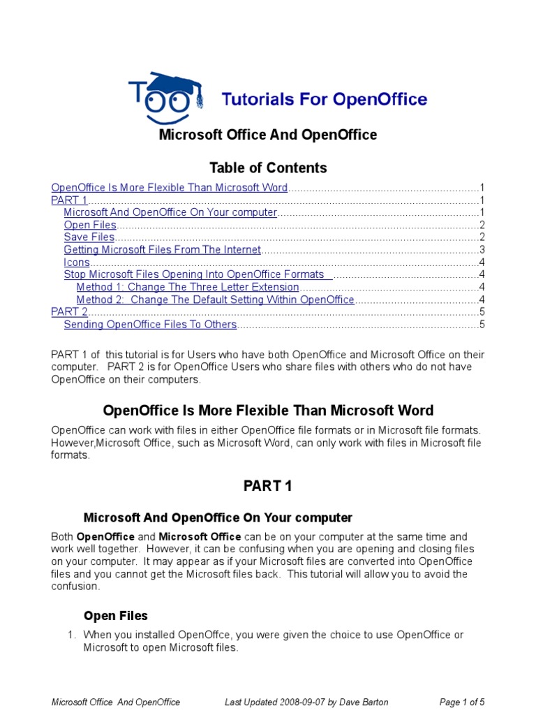 Microsoft Office and OpenOffice | PDF | Microsoft Excel | Microsoft Word