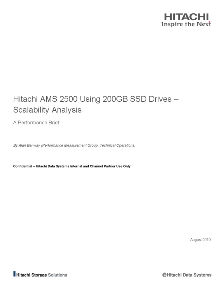 Hitachi AMS 2500 Using 200GB SSD Drives - Scalability Analysis | PDF | Solid State Drive ...