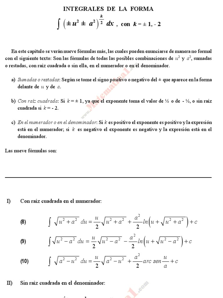 INTEGRALES | Raíz cuadrada | Integral