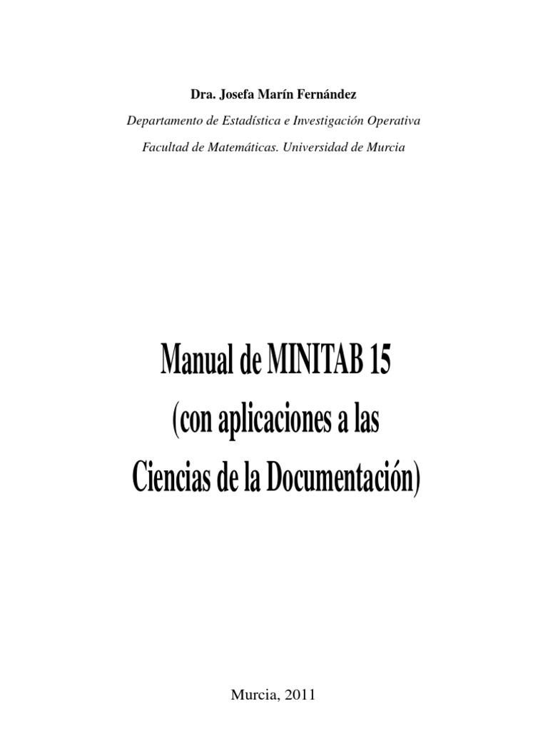2011 Minitab 15 | PDF