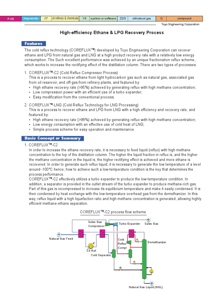 High-Efficiency Ethane & LPG Recovery Process | PDF | Natural Gas ...