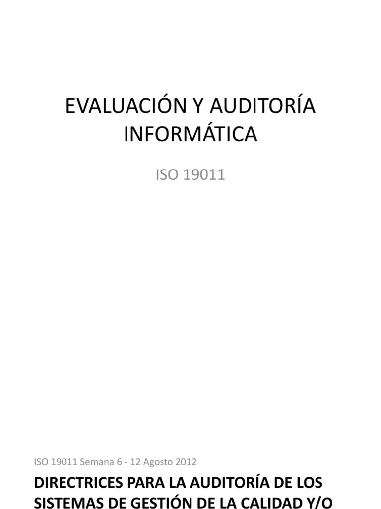 Iso 9011 | PDF | Organización internacional para la estandarización ...