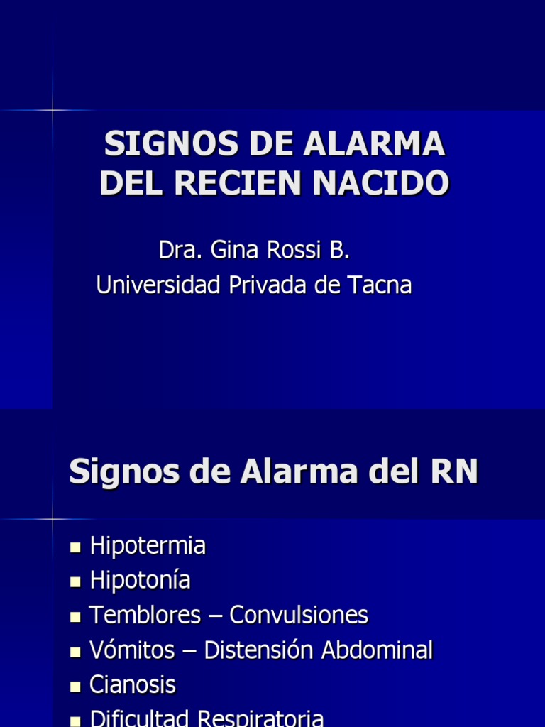 Signos de Alarma Del RN