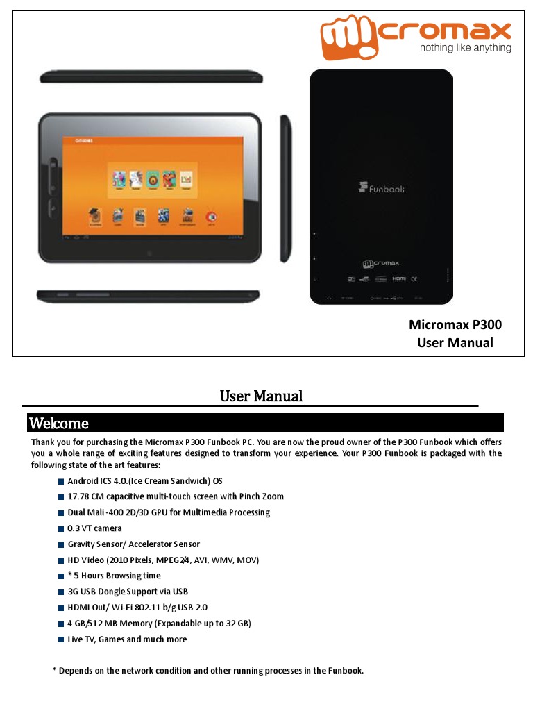 Manual Micromax P300 | PDF | Gmail | Mobile App