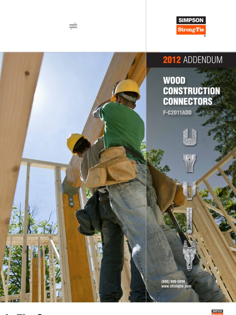 Simpson Strong-Tie - Wood Construction Connectors - 2012 Addendum | PDF ...