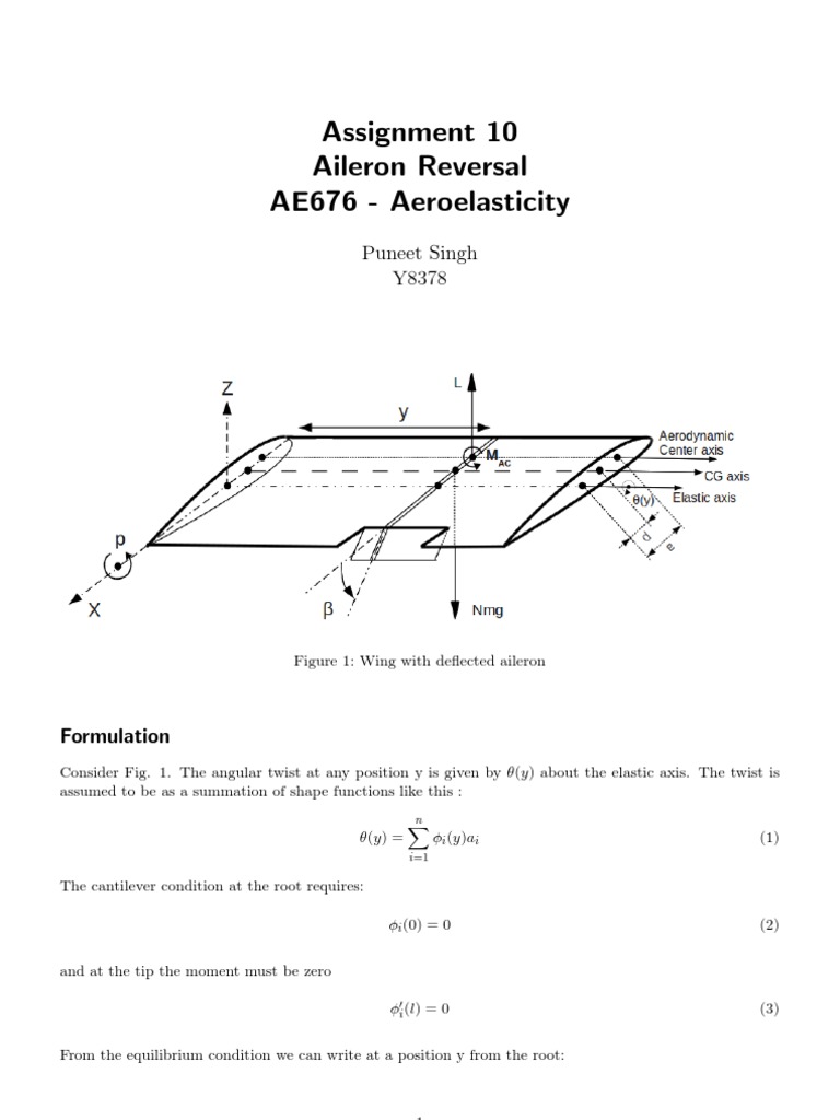 Aileron Reversal | Rotation Around A Fixed Axis | Lift (Force)