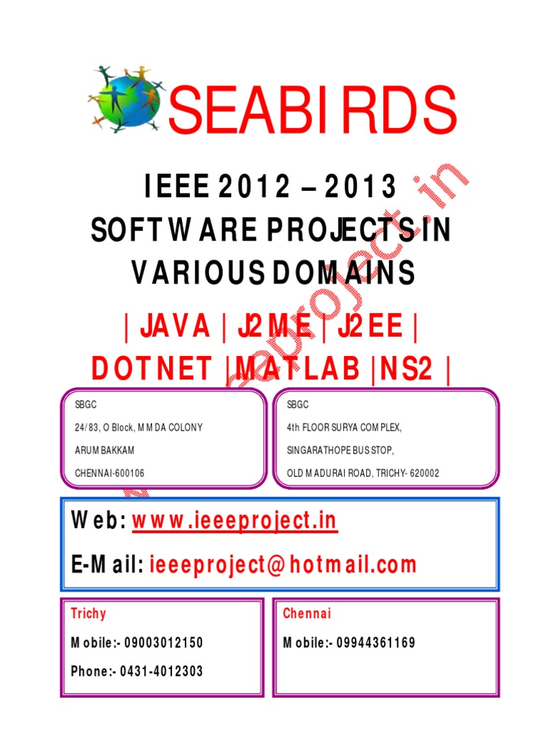 Java Datamining IEEE Projects 2012 at Seabirds (Chennai, Trichy ...