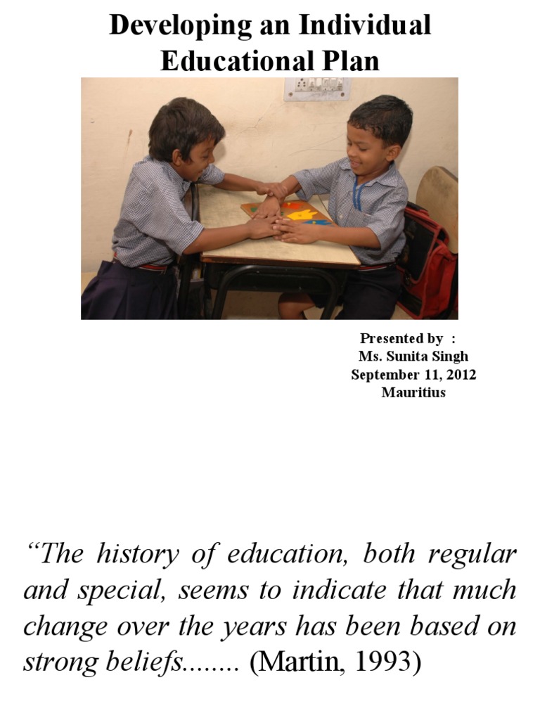 Developing An Individual Education Plan | PDF | Individualized ...