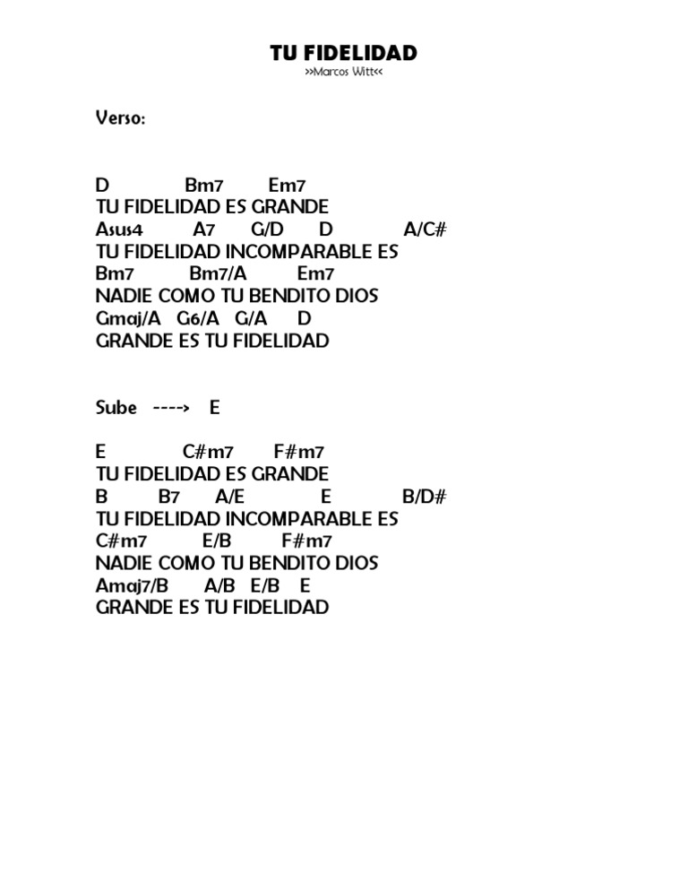 Tu Fidelidad | PDF