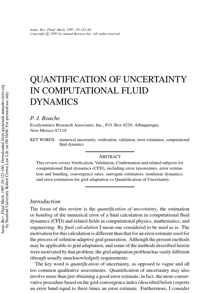 Roache | PDF | Computational Fluid Dynamics | Partial Differential Equation